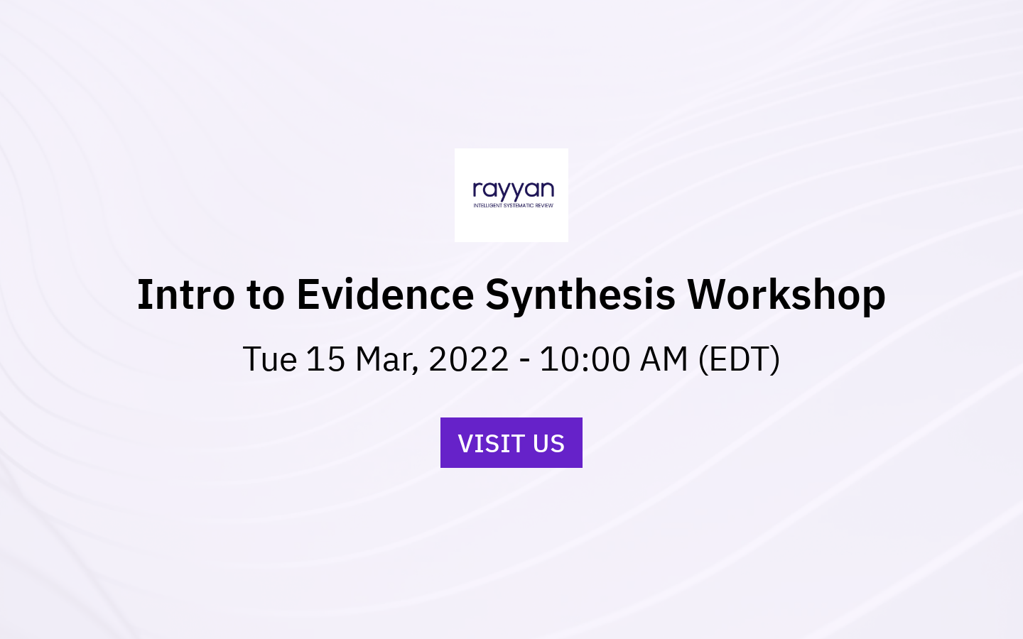 Intro to Evidence Synthesis Workshop